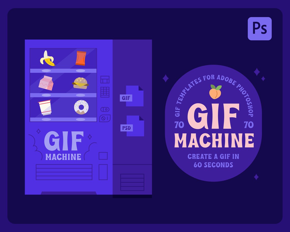 Gif Machine Gif Templates for Photoshop - Etsy