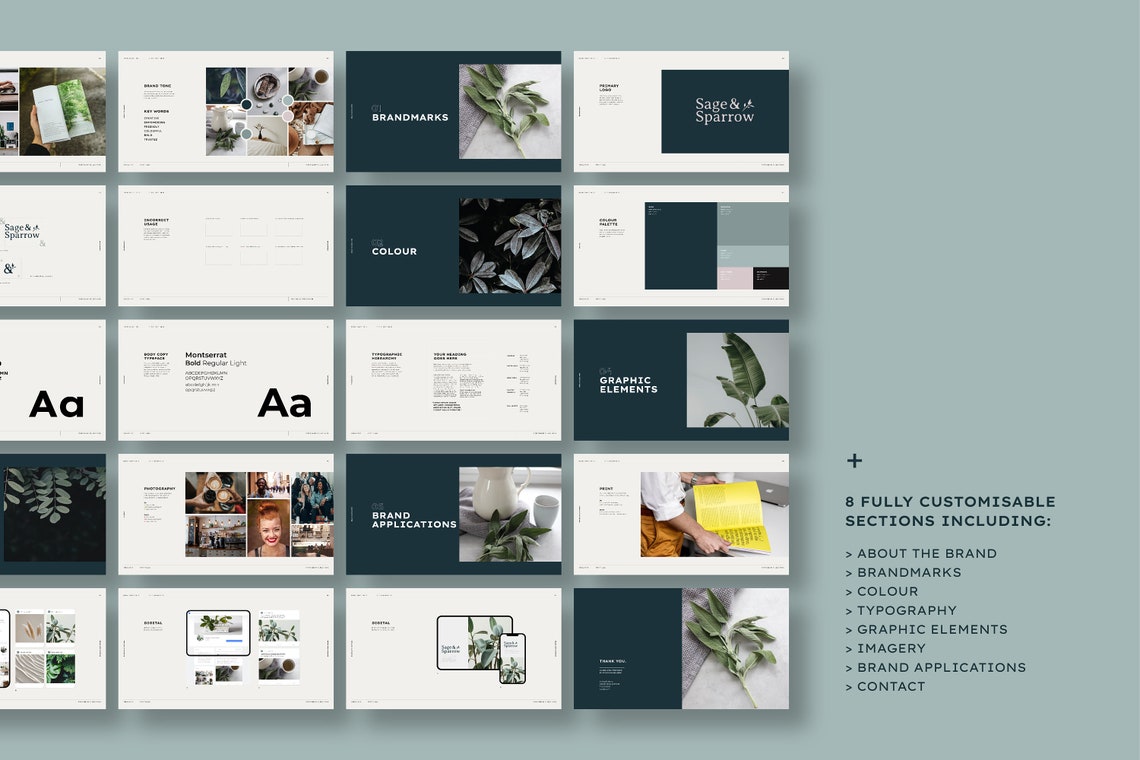 Professional Brand Guidelines Template Canva Adobe - Etsy