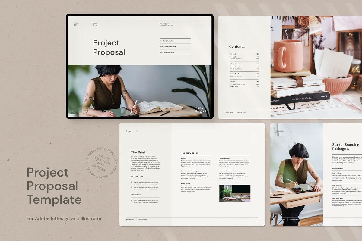 Project Proposal Template | Adobe Illustrator + Indesign - Etsy