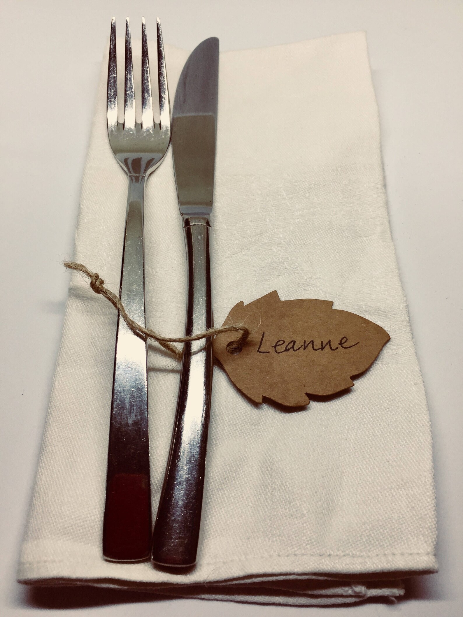 Set of 10 Leaf Shaped Name Place Cards - Etsy