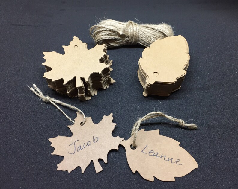 Set of 10 Leaf Shaped Name Place Cards - Etsy