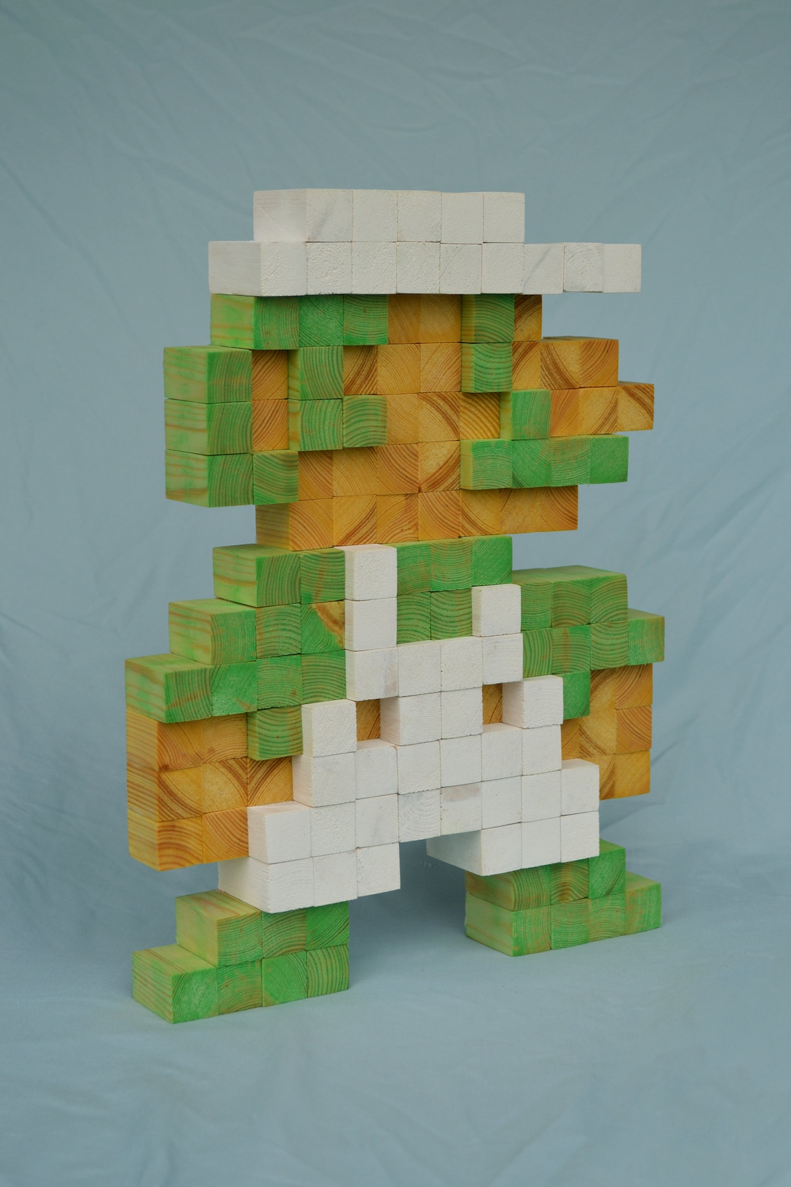 Luigi 8-bit Wooden Pixel Fan Art - Etsy