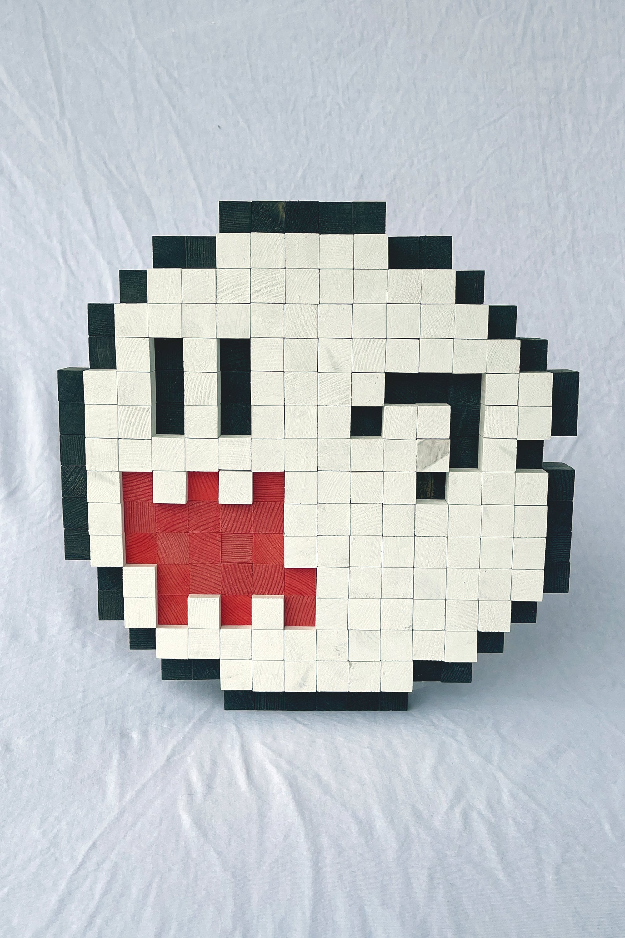 8-bit Mario Ghost boo Wooden Pixel Fan Art - Etsy UK