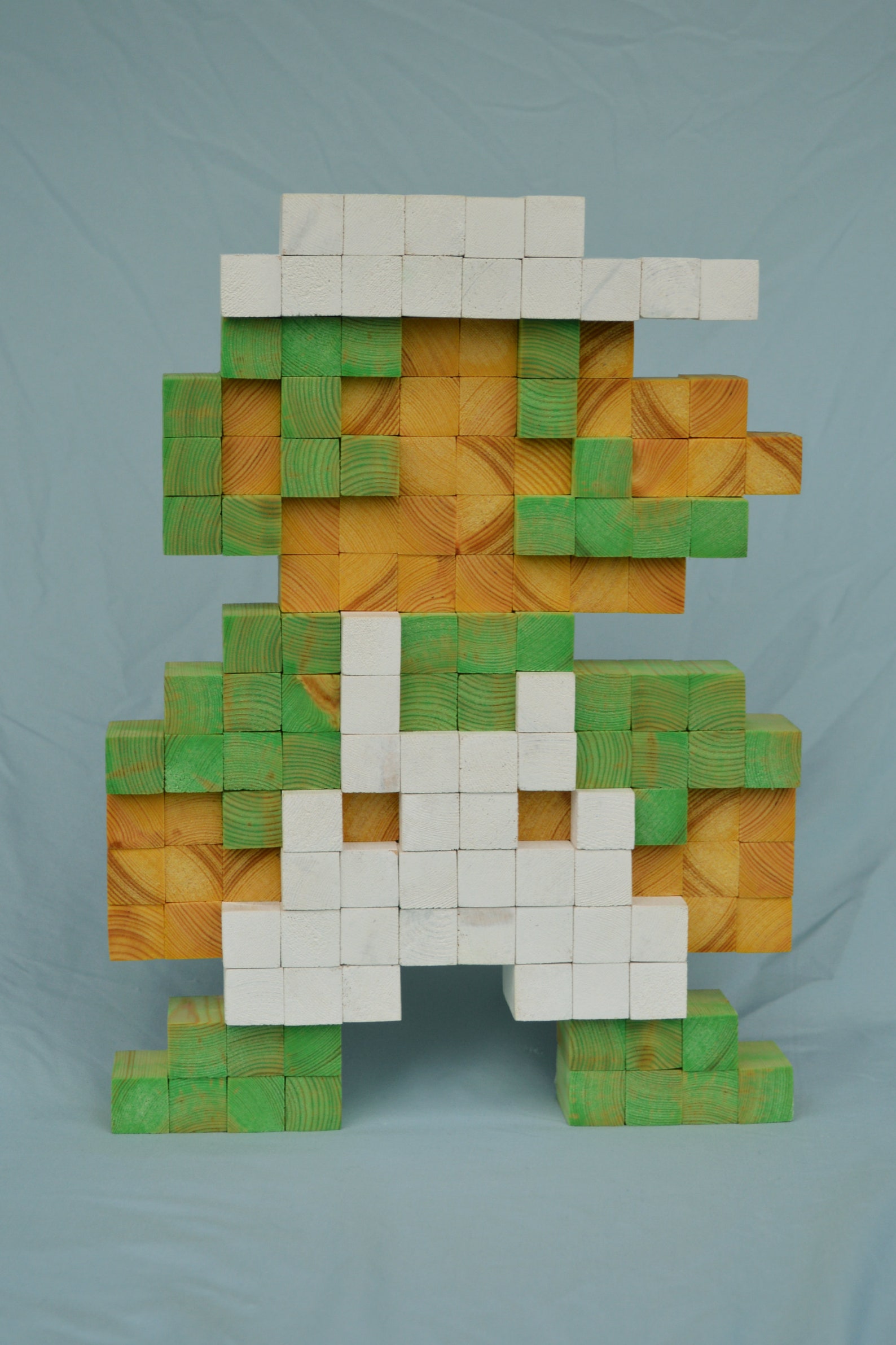 Luigi 8-bit Wooden Pixel Fan Art - Etsy