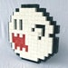 8-bit Mario Ghost "boo" Wooden Pixel Fan Art - Etsy