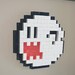 8-bit Mario Ghost "boo" Wooden Pixel Fan Art - Etsy