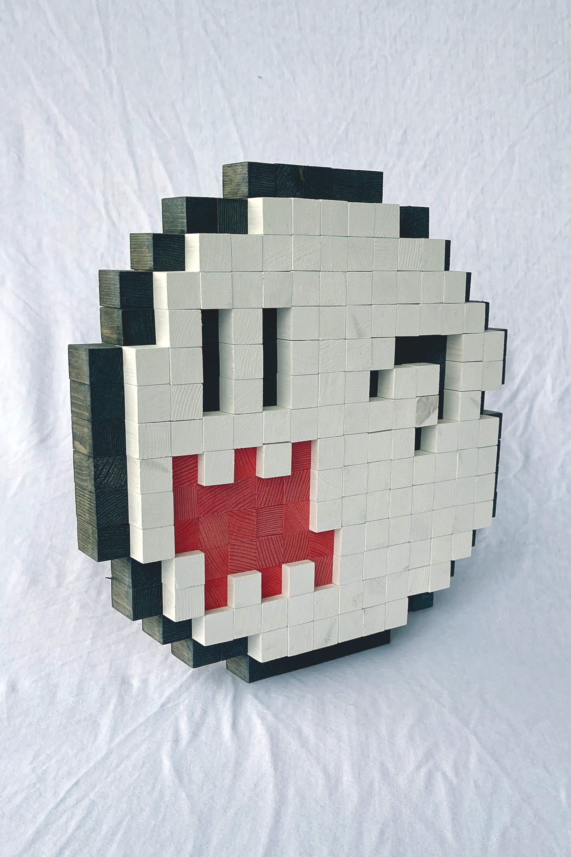 8-bit Mario Ghost boo Wooden Pixel Fan Art - Etsy UK