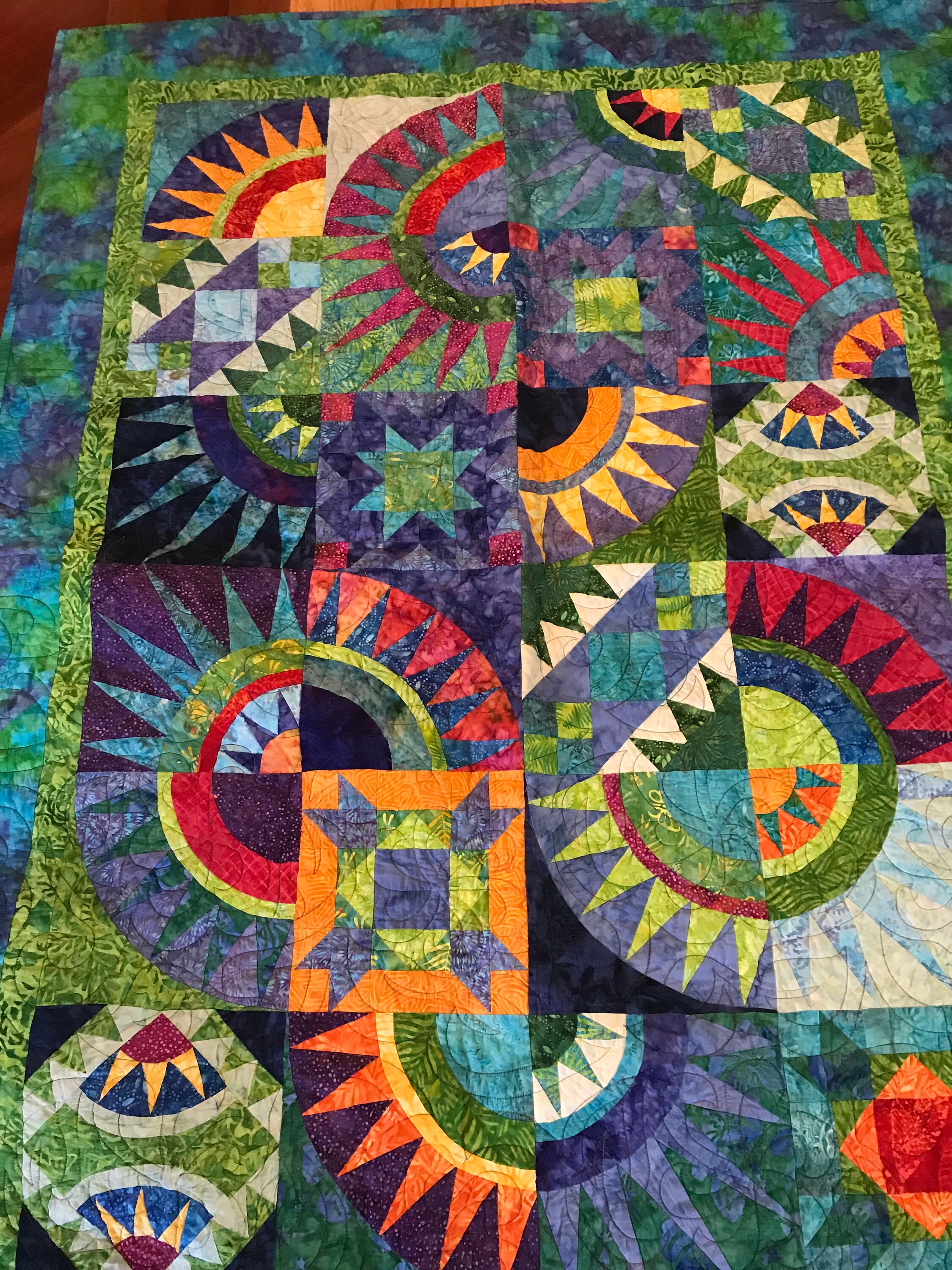 Paper Pieced Bali Batik Quilt - Etsy