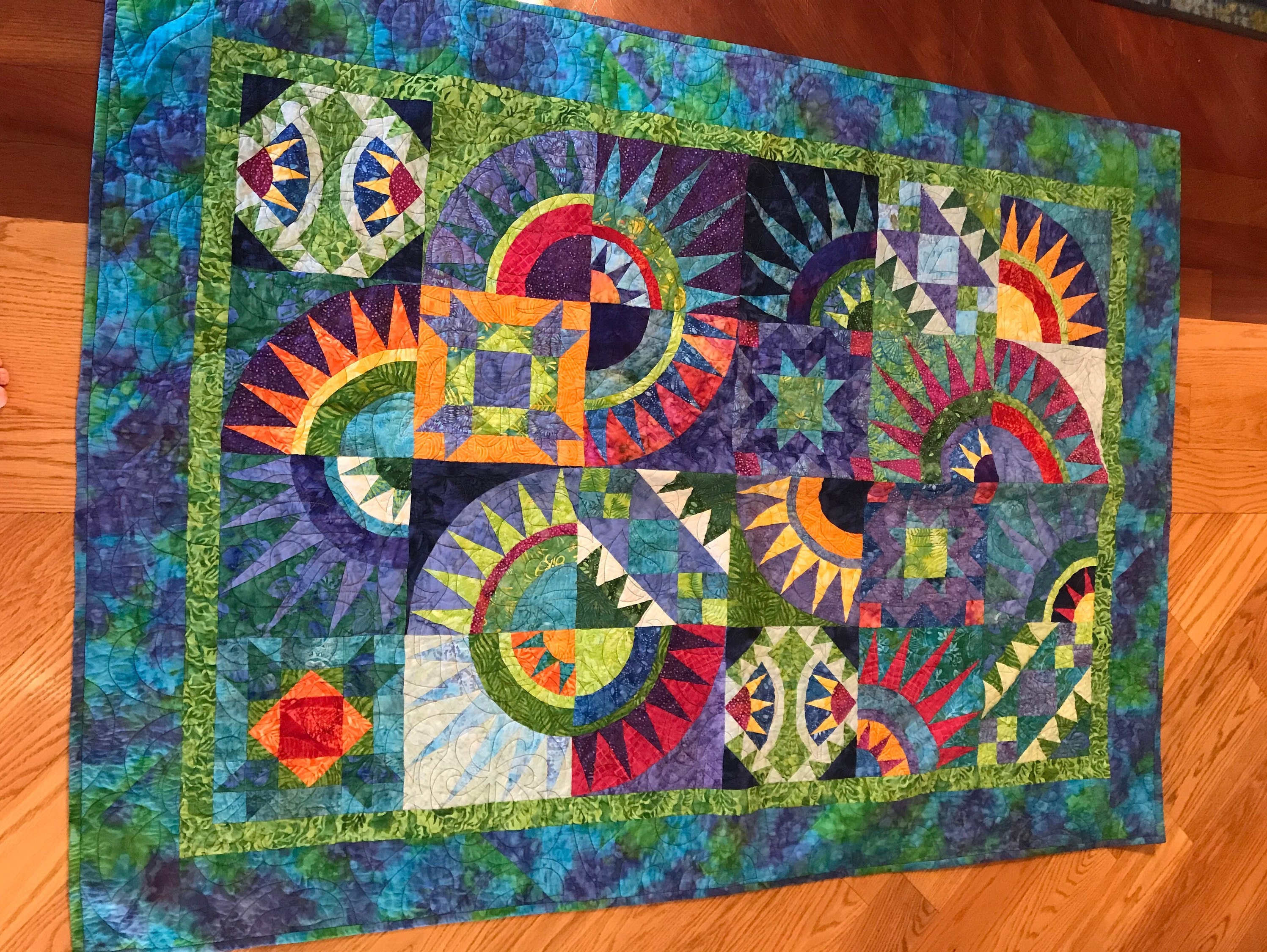Paper Pieced Bali Batik Quilt - Etsy