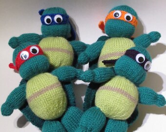 Ninja Turtle Knitting Pattern - Etsy UK