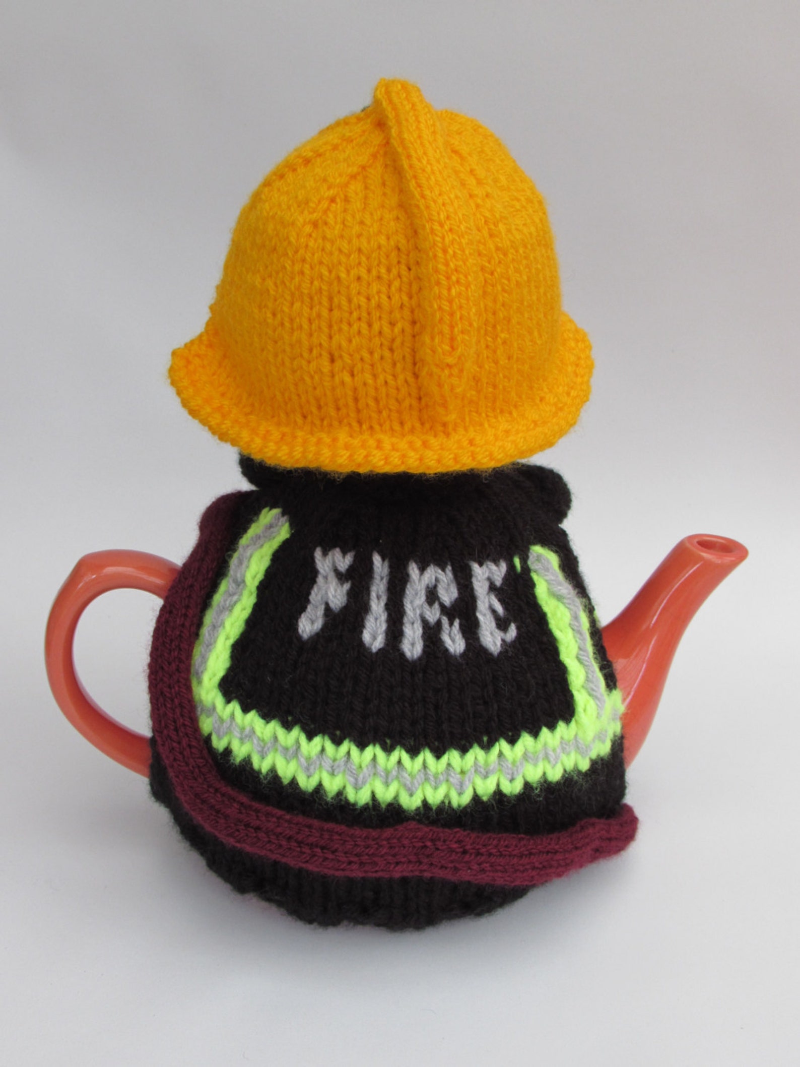 Firefighter Tea Cosy Knitting Pattern | Etsy
