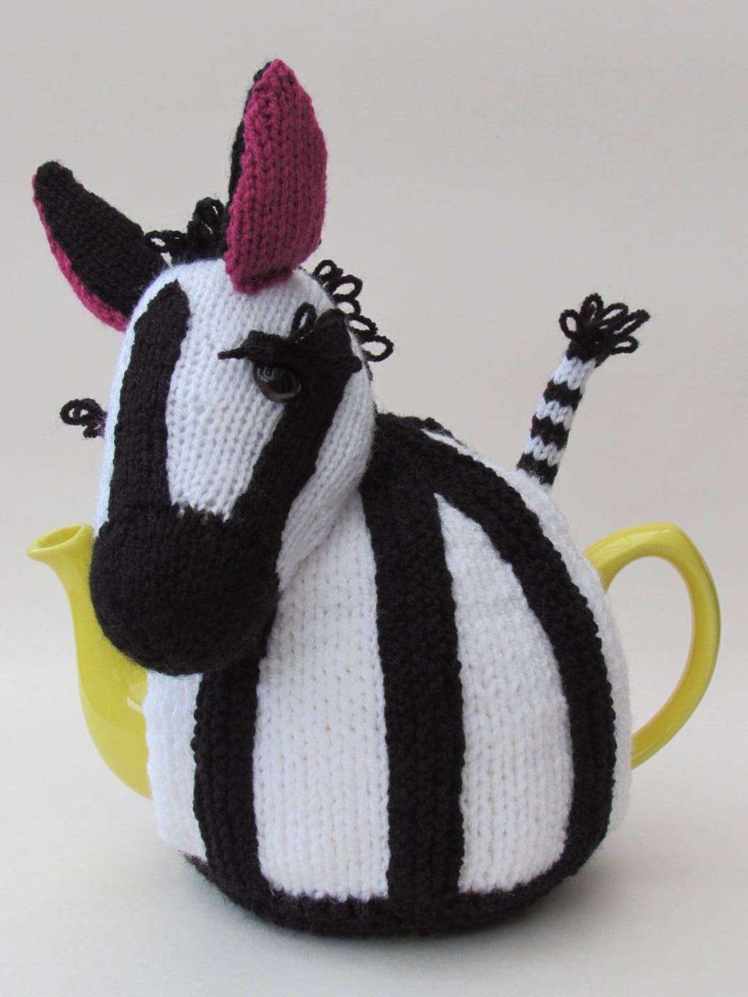 Zebra Tea Cosy Knitting Pattern to Knit Your Own Adorable Stripey ...