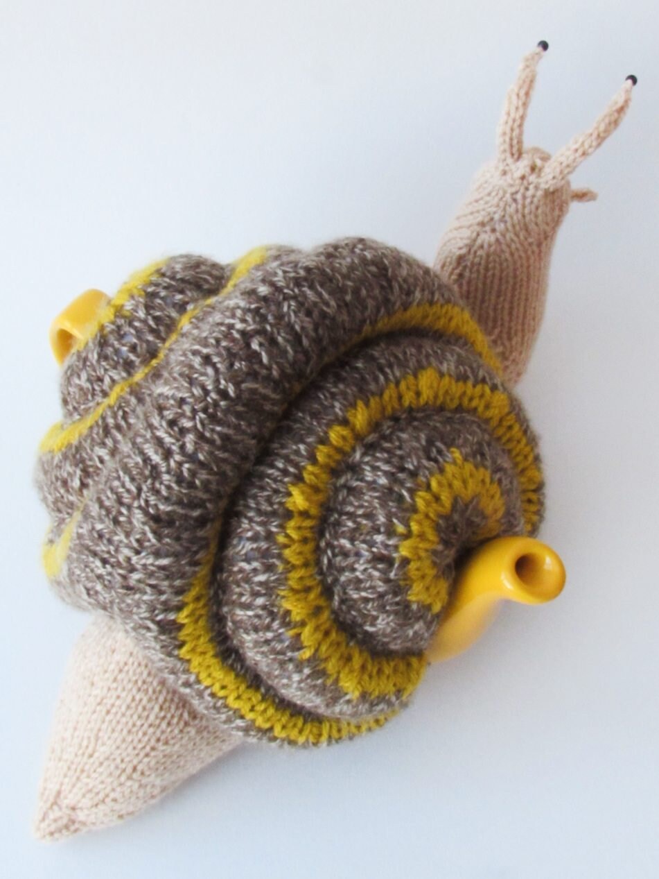 Garden Snail Tea Cosy Knitting Pattern to Knit a Giant Snail Teapot ...