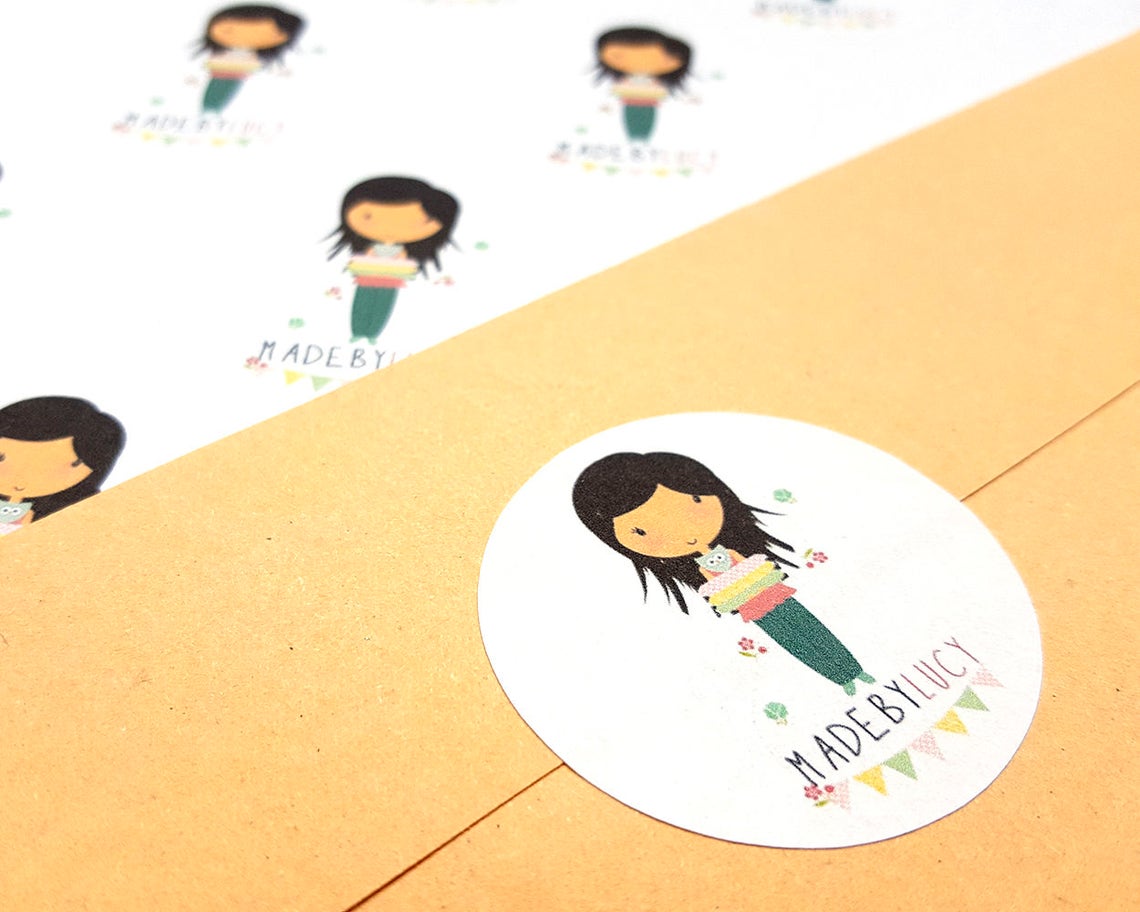 Circle Logo Stickers Round Logo Stickers Business Stickers | Etsy UK