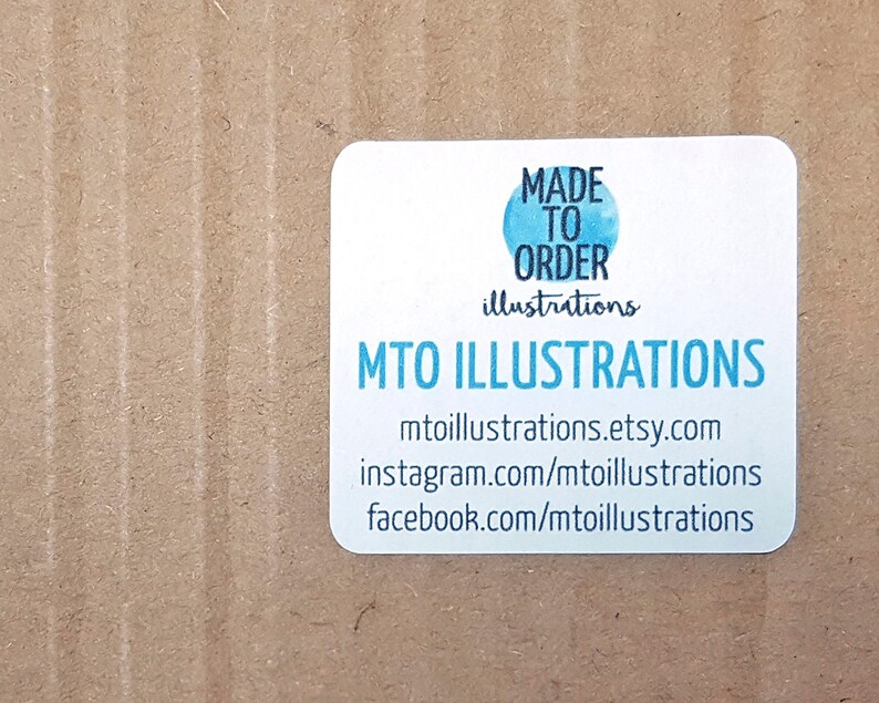 Social Media Stickers Small Business Card Labels Packaging | Etsy