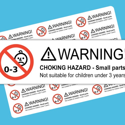Small Parts Warning Stickers Not Suitable for Children Under - Etsy UK