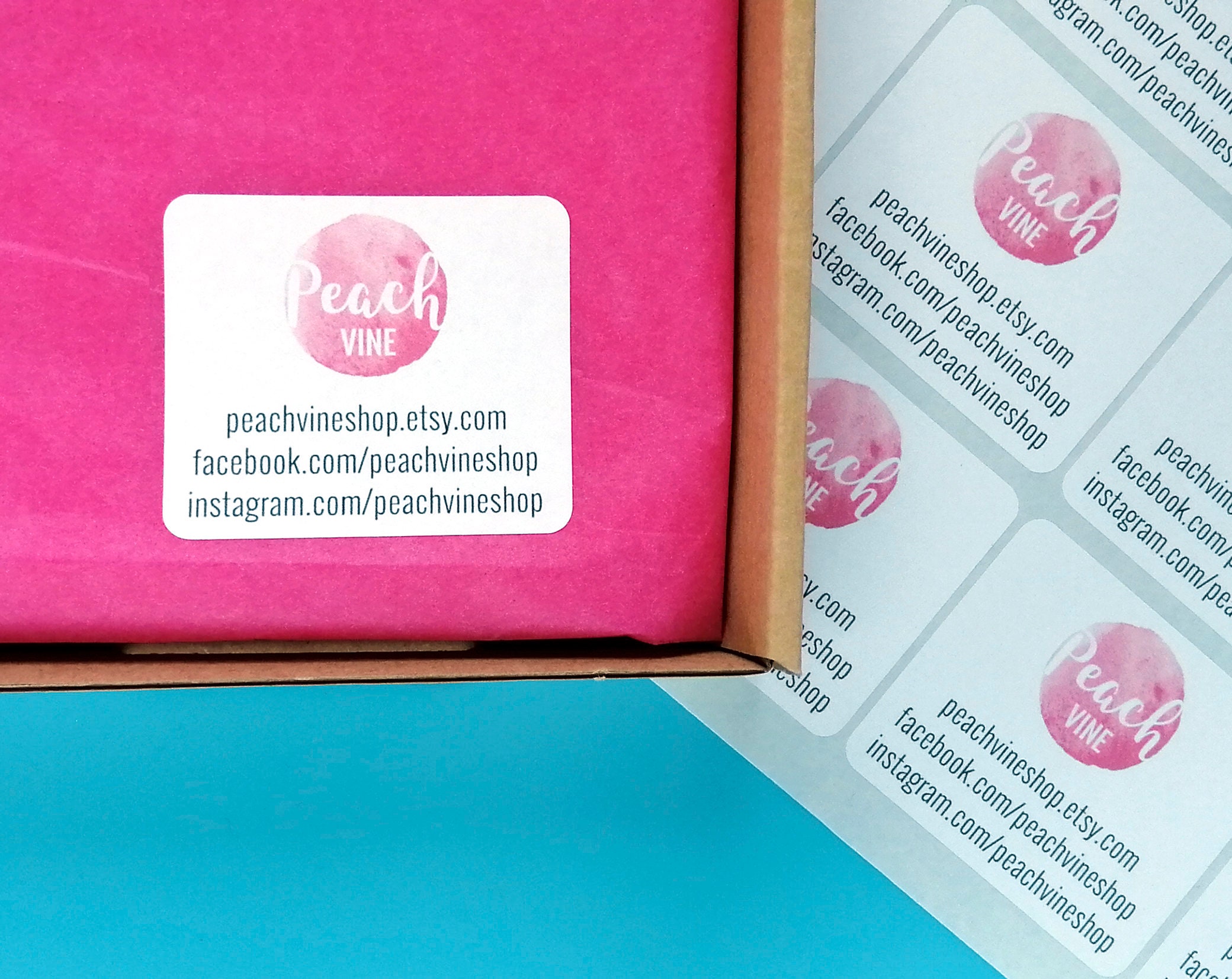 Social Media Stickers Small Business Card Labels Packaging - Etsy UK