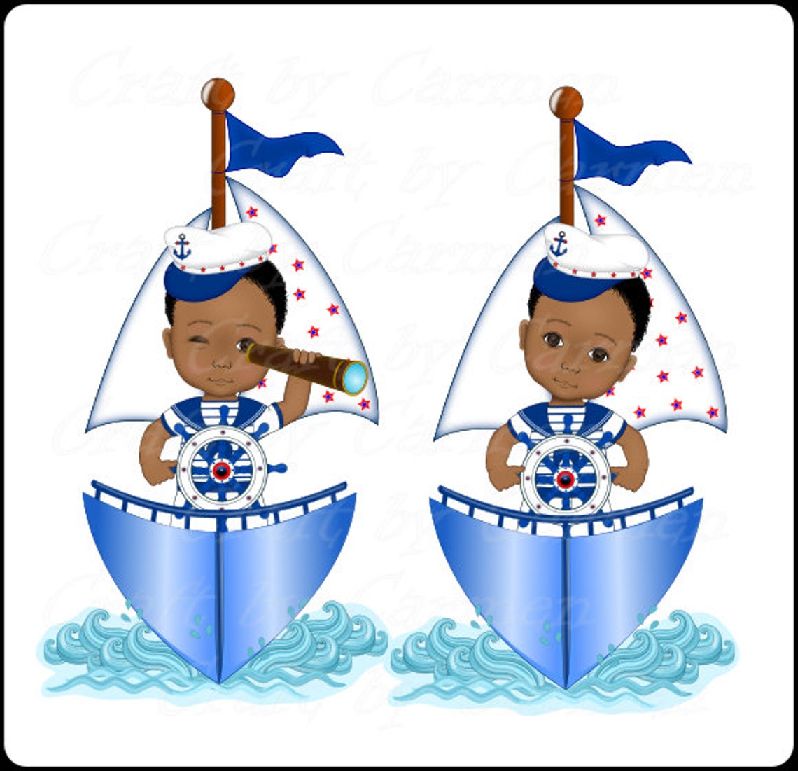 Sailor Clip Art Boat Baby Boy Cute Sailor Ahoy Nautical - Etsy