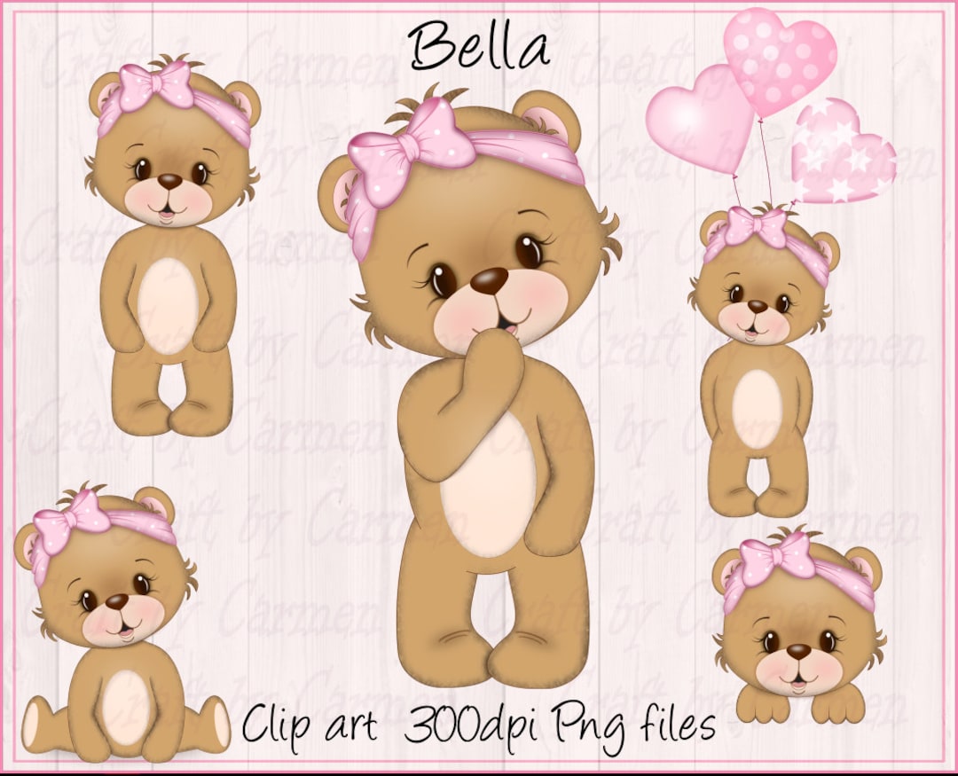 Baby Girl Teddy Bear Clip Art