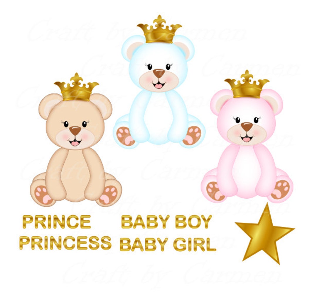 Princess Teddy Bear, Prince Teddy Bear,crown, Sweet Teddy Bear,personal ...