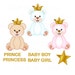Princess Teddy Bear, Prince Teddy Bear,crown, Sweet Teddy Bear,personal ...