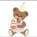 Birthday Teddy Bear Clip Art Cute Baby Bearsdigital Art - Etsy