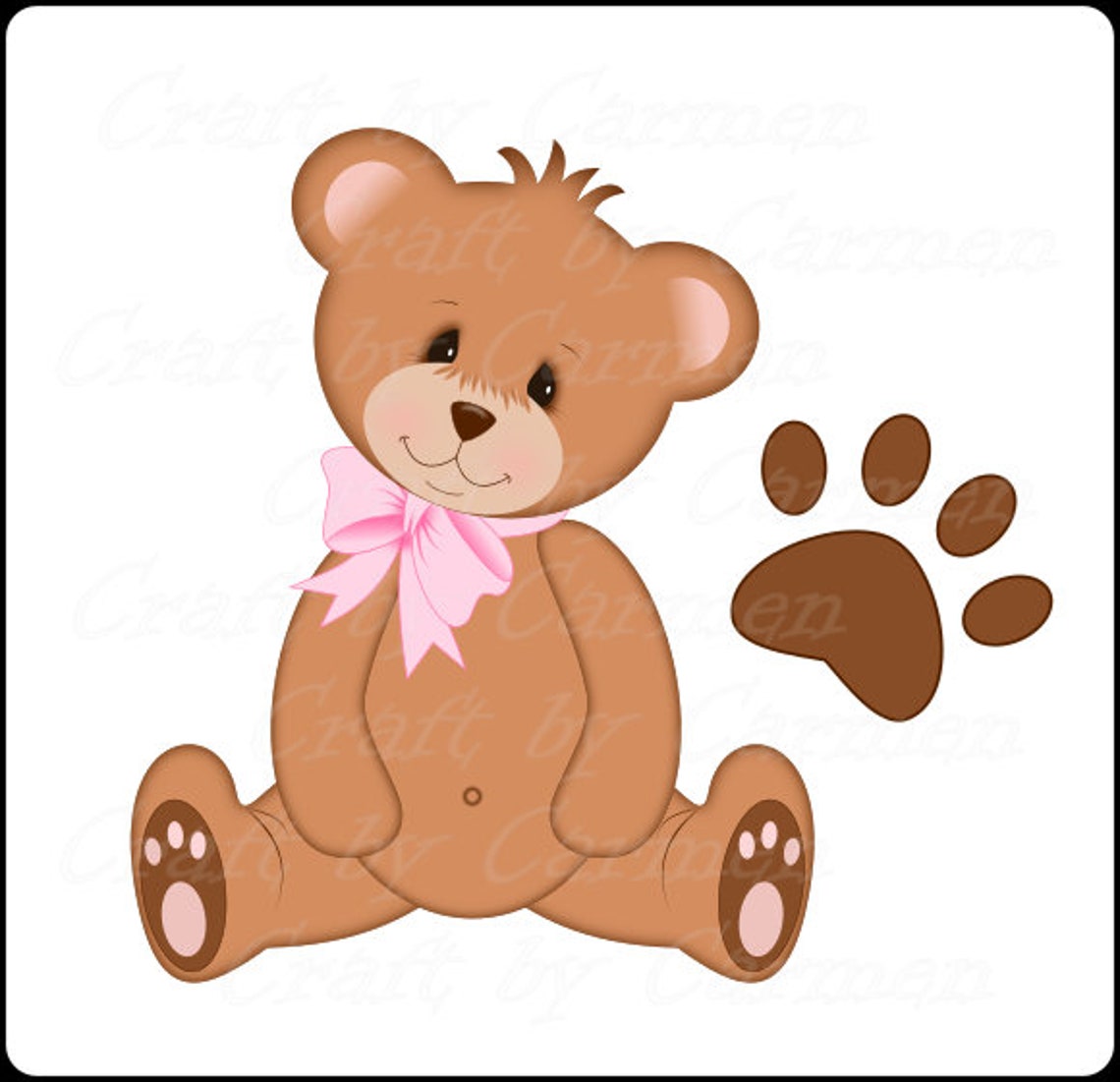 Teddy Bear Clip Art Cute Bear Baby Bears Digital Art | Etsy