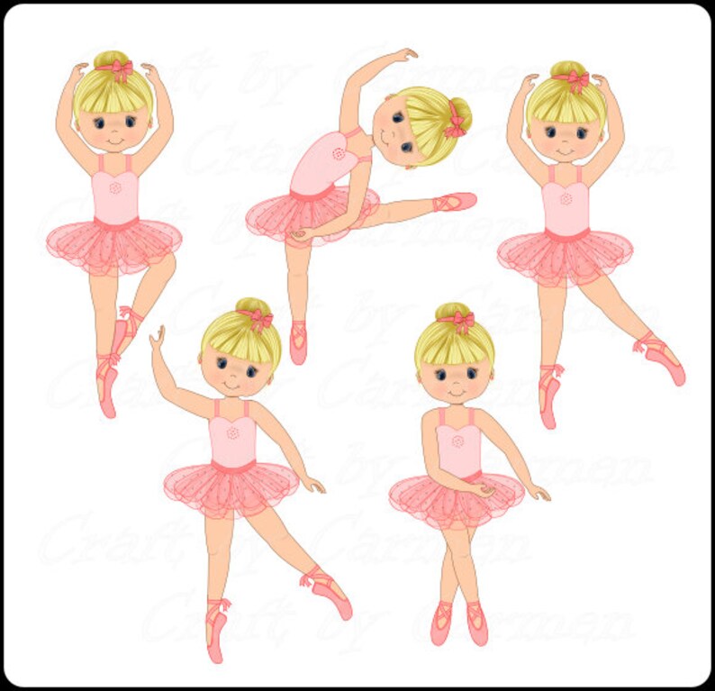 Ballerina Clip Art Dancer Ballet Digital Art Scrapbook - Etsy