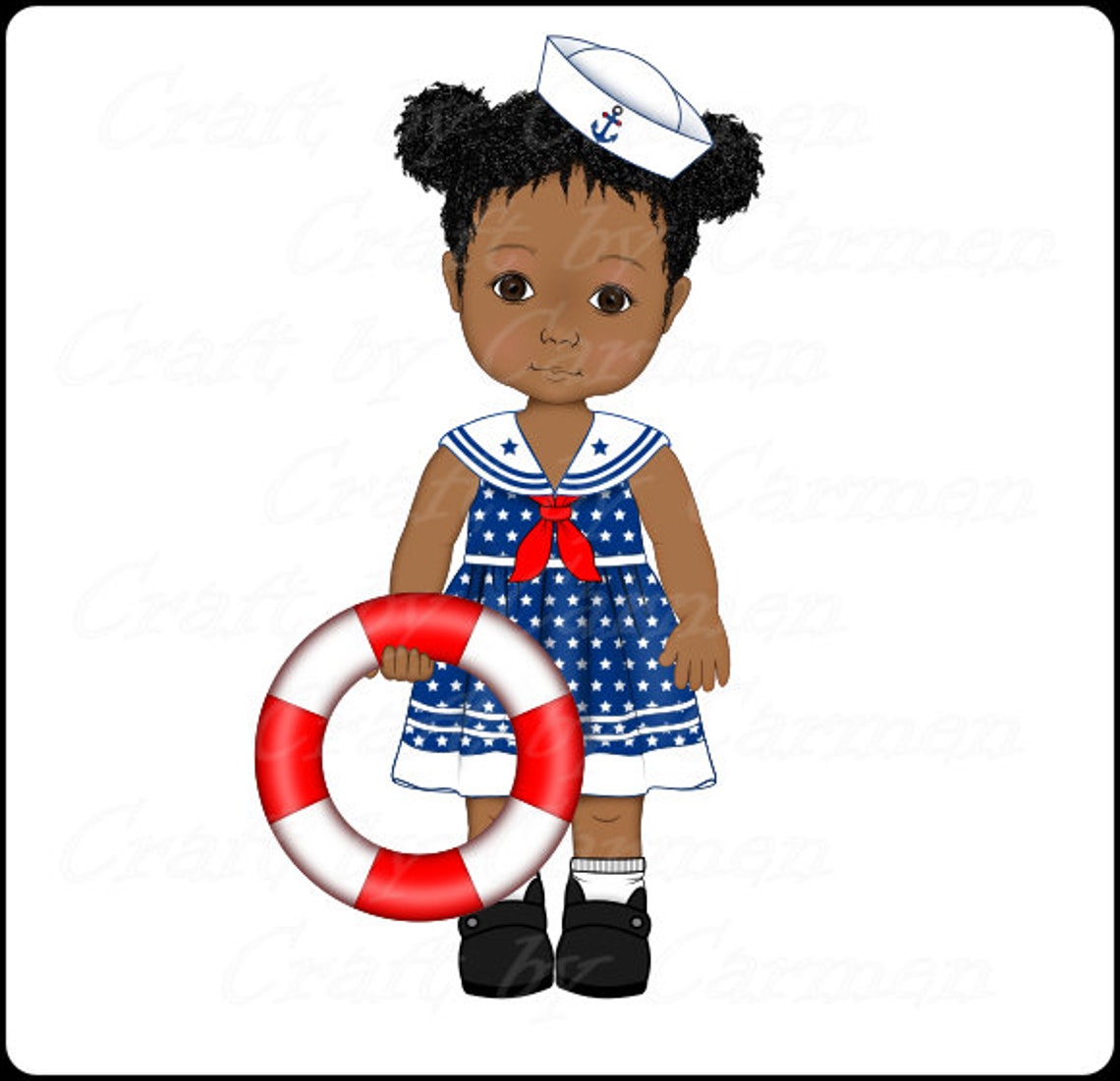 Sailor Girl Clip Art Boat Baby Girl Cute Sailor Ahoy - Etsy