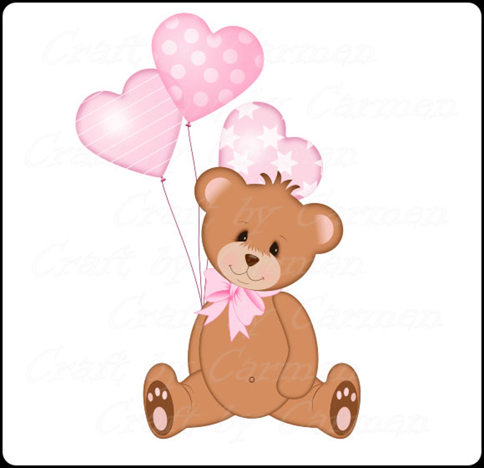 Teddy Bear Clip Art Cute Bear Baby Bears Digital Art | Etsy