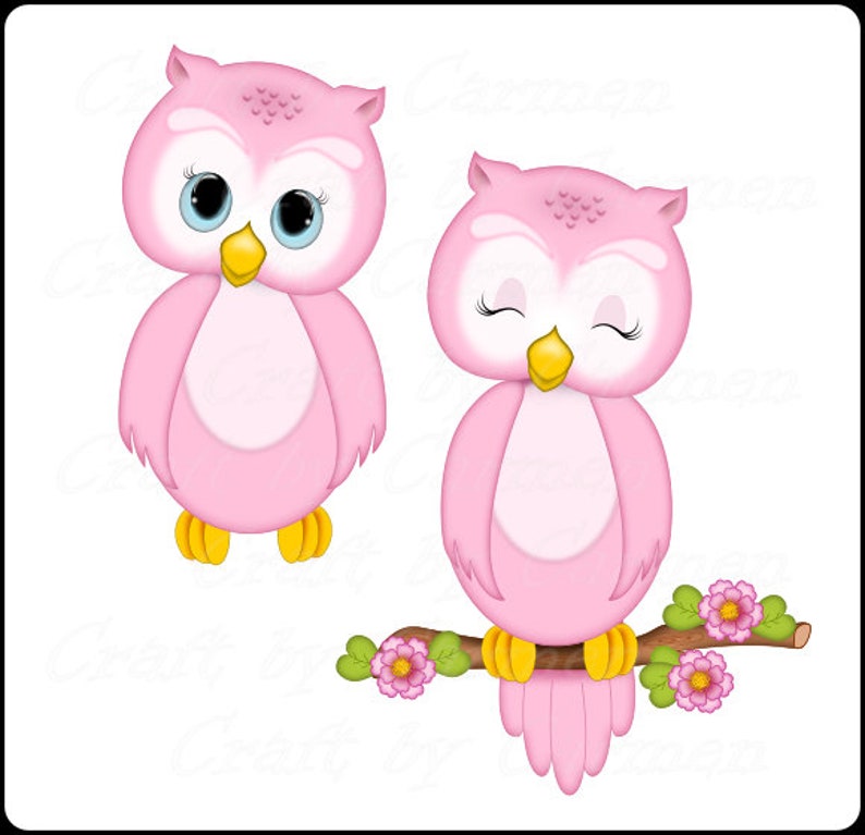 Owls Clip Art Cute Owls Clipart Scrapbook Digital Art - Etsy