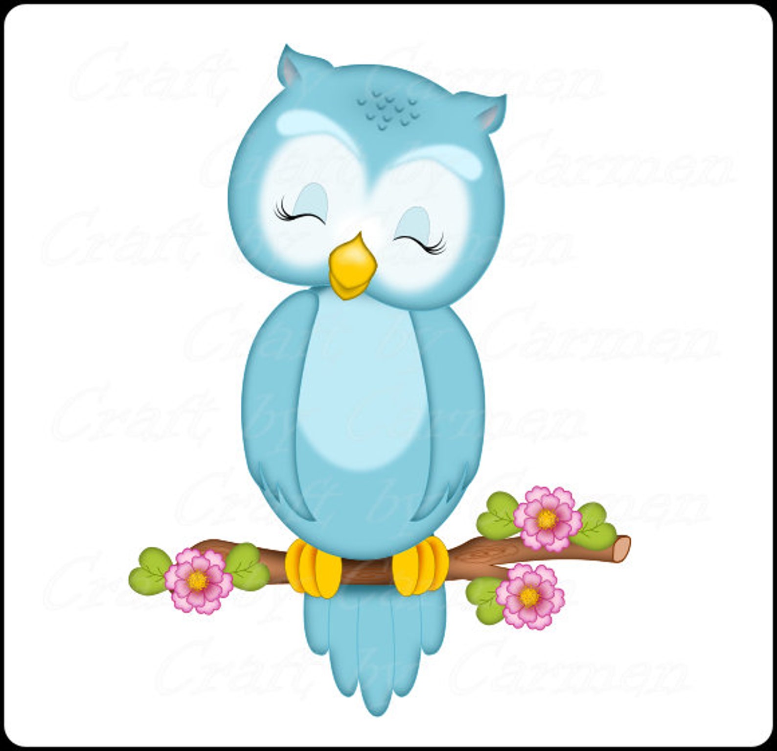 Owls Clip Art Cute Owls Clipart Scrapbook Digital Art | Etsy