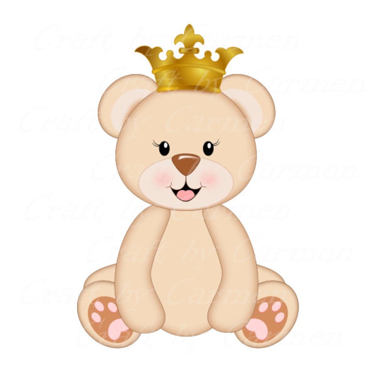 Princess Teddy Bear Prince Teddy Bearcrown Sweet Teddy - Etsy