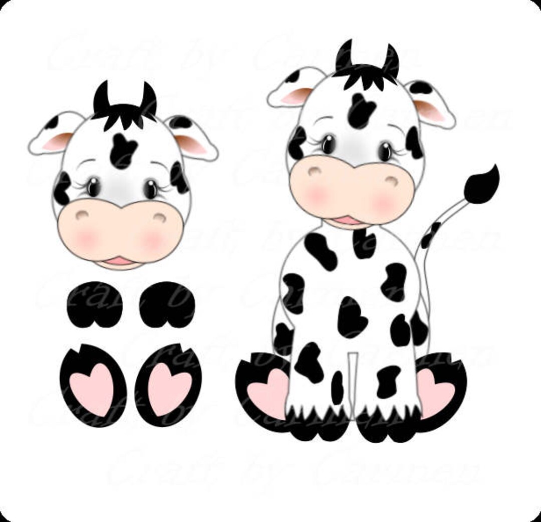 Cow Clip Art Farm Digital Art Scrapbook Graphic Design - Etsy