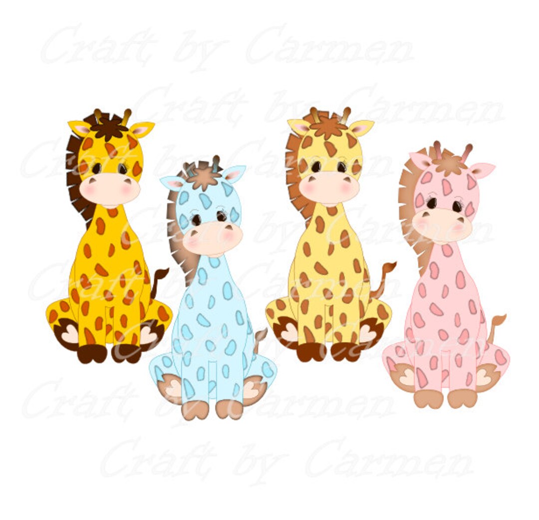 Giraffe Clip Art, Cute Giraffes, Zoo, Jungle, Safari, Baby Shower, Baby ...