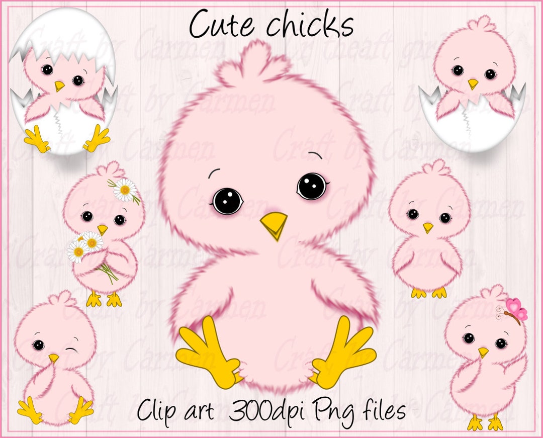 Cute Chicks Clip Art, Chicks, Baby Chicken Clipart, Digital Art ...