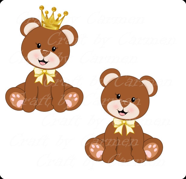 Princess Teddy Bear Prince Teddy Bearcrown Sweet Teddy - Etsy