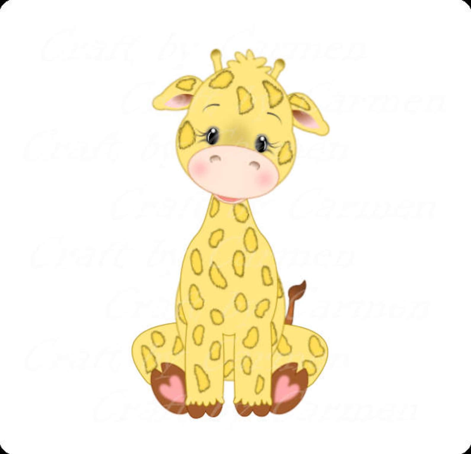 Giraffe Clip Art Cute Giraffes Zoo Jungle Safari Baby - Etsy