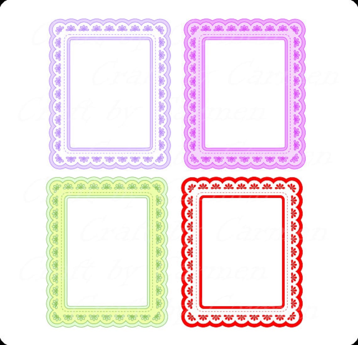 Cute frames frames clip artdigital frames scrapbook | Etsy