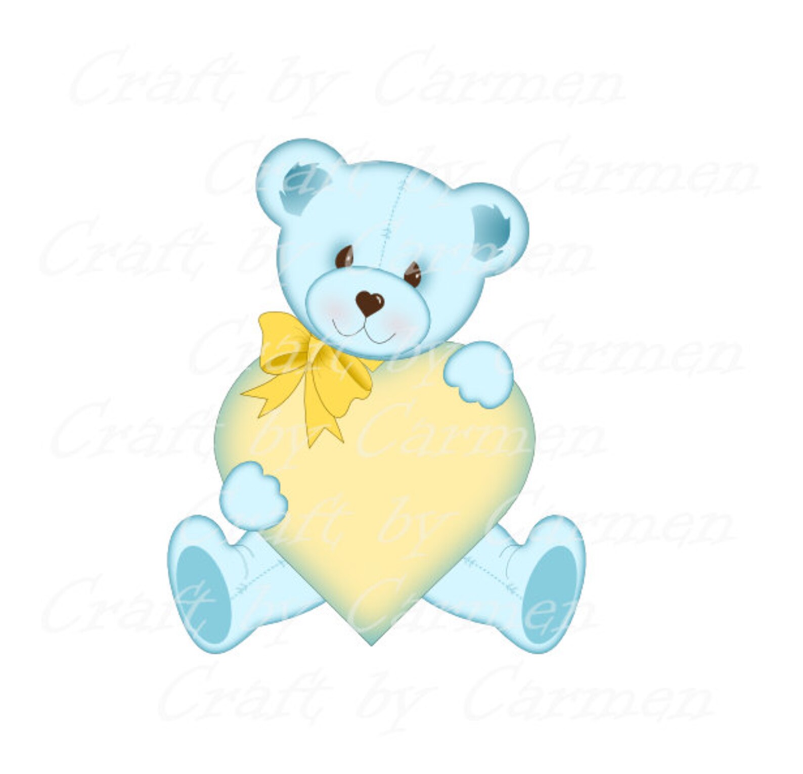 Teddy Bear Clip Art Cute Bear Baby Bears Digital Art - Etsy