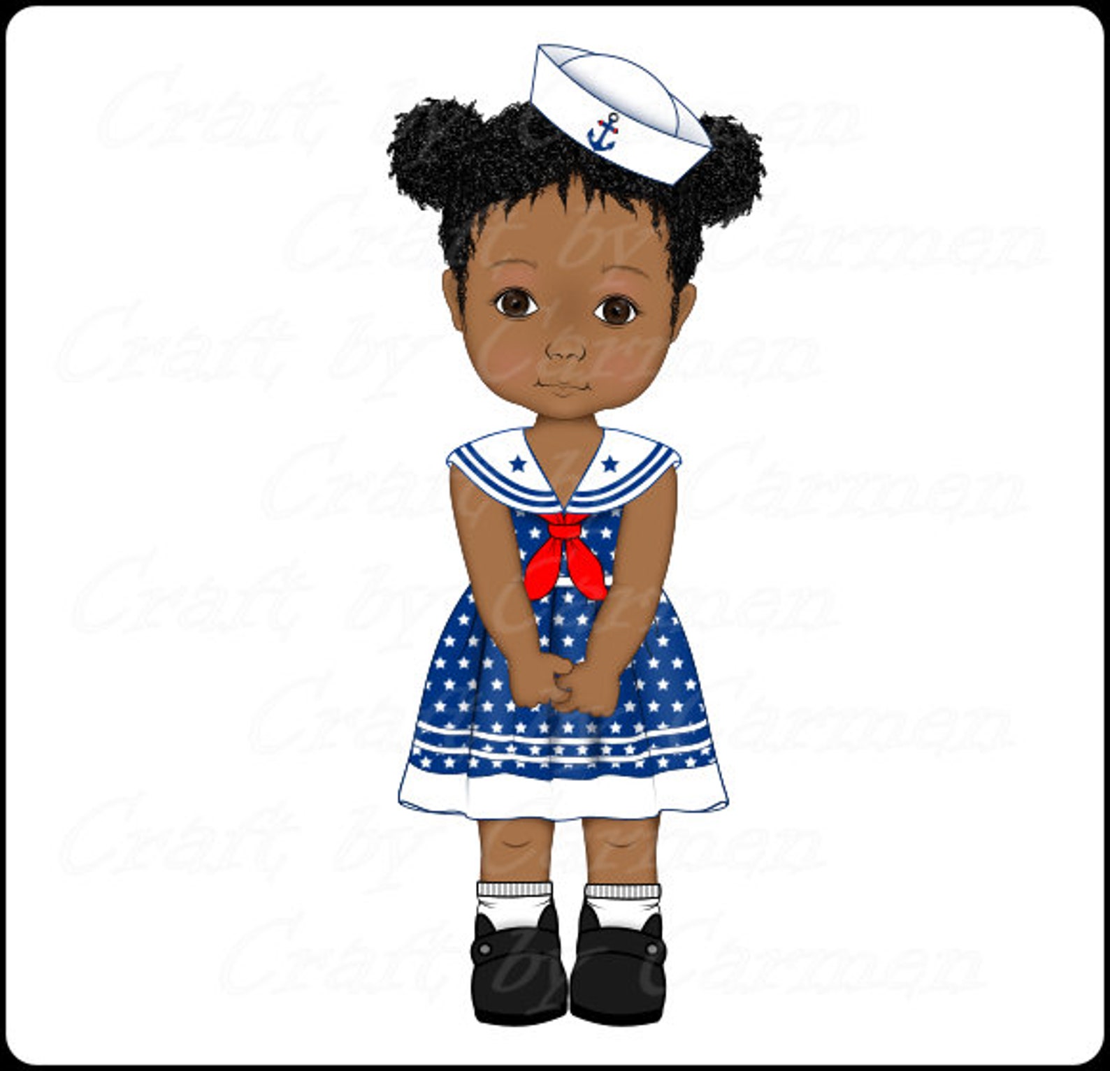 Sailor Girl Clip Art Boat Baby Girl Cute Sailor Ahoy - Etsy