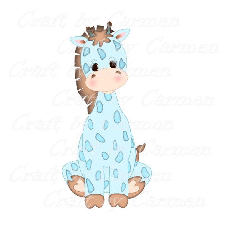 Giraffe Clip Art Cute Giraffes Zoo Jungle Safari Baby - Etsy