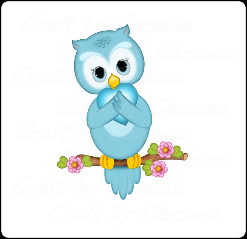 Owls Clip Art Cute Owls Clipart Scrapbook Digital Art | Etsy