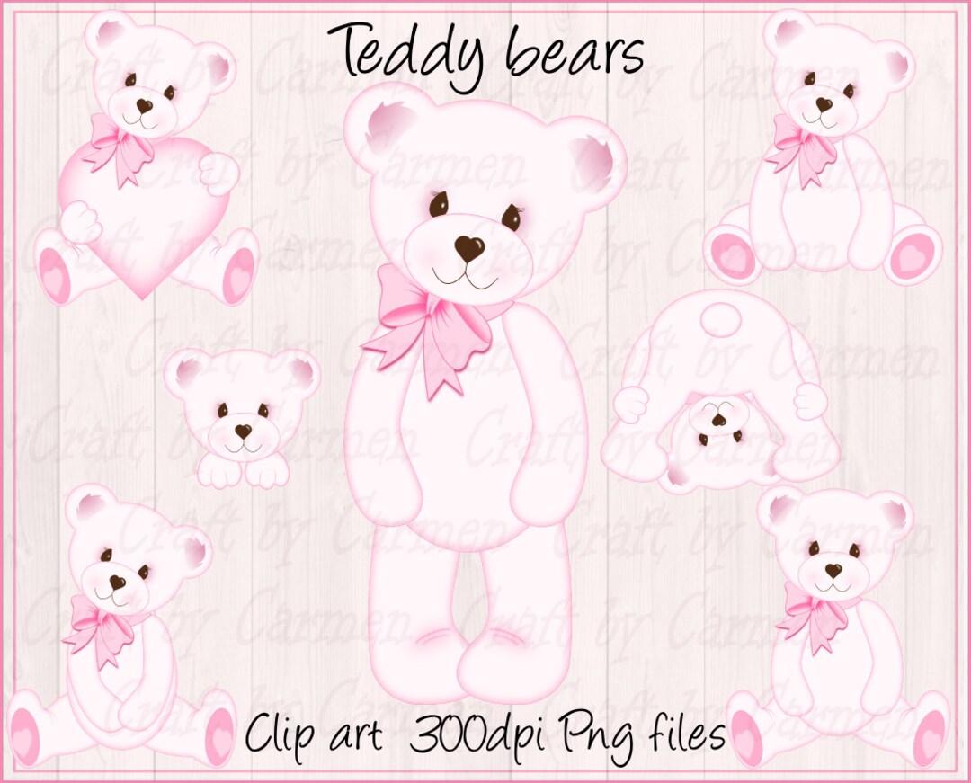Pink Baby Bear Clipart