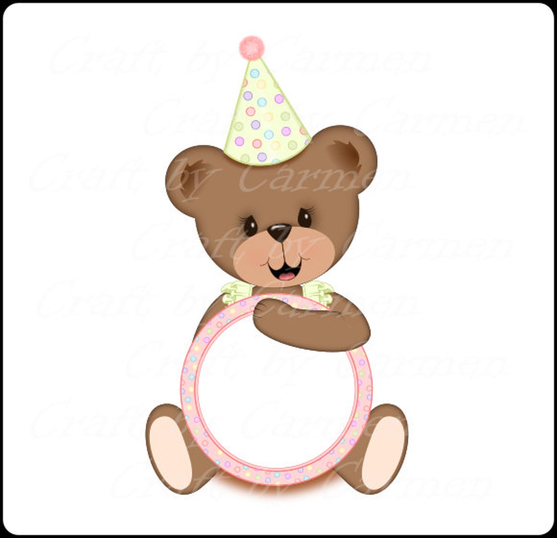 Birthday Teddy Bear Clip Art Cute Baby Bearsdigital Art - Etsy
