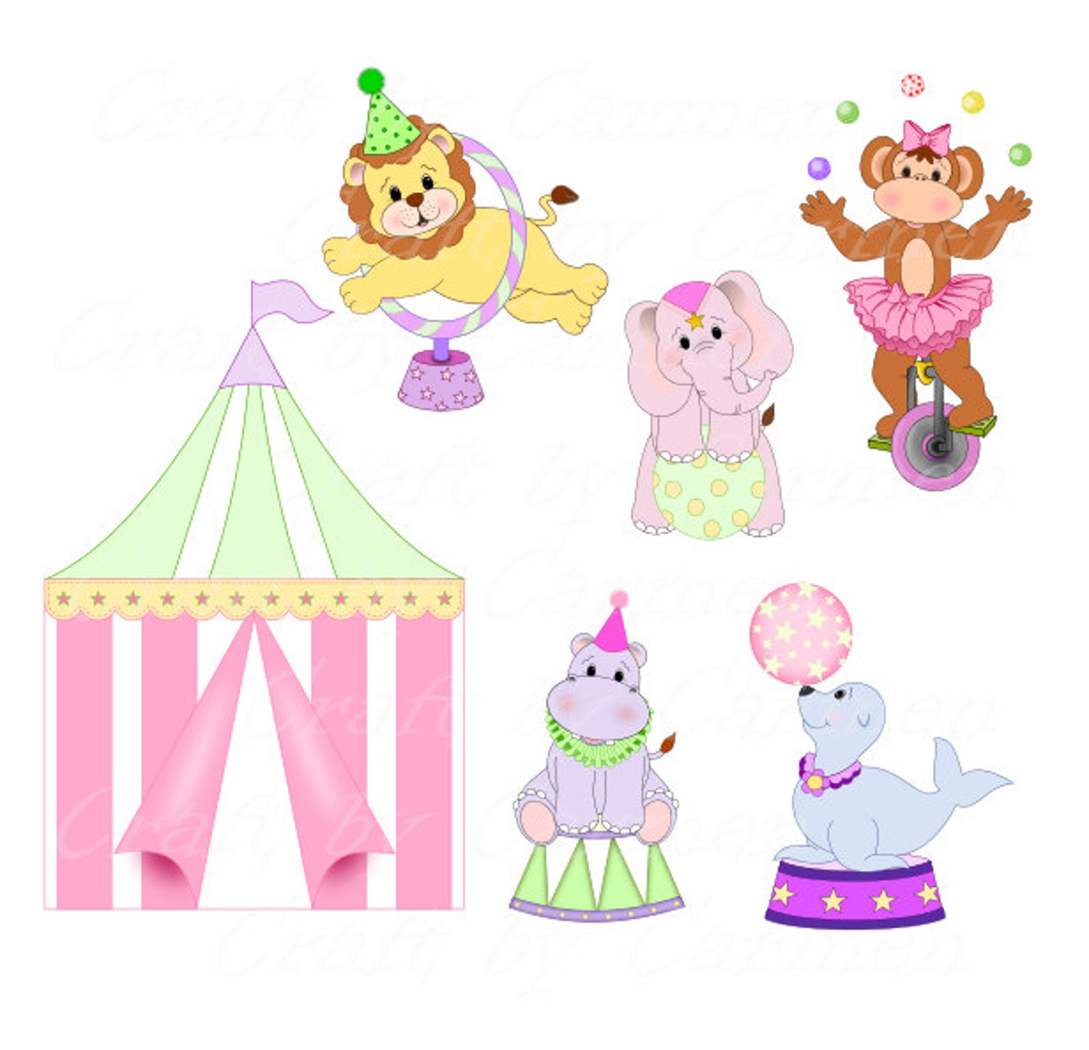 Circus Clip Art Carnival Clip Art Circus Personal & Small - Etsy