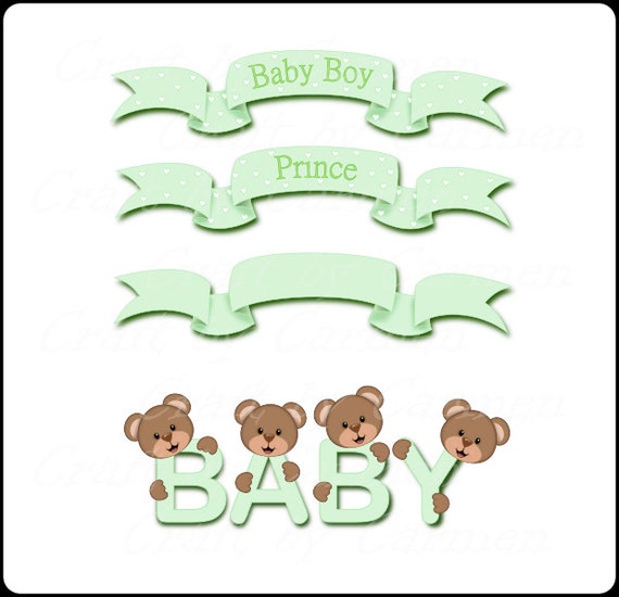 baby clip art Banners clip art baby shower, personal & small business ...