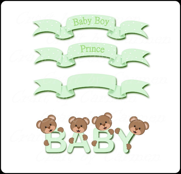 Banners Clip Art Baby Clip Art Baby Banners Baby Baby | Etsy
