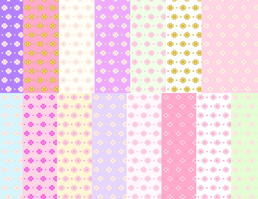 Flower Background Digital Paper Colorful Digital Paper Pack 15 Papers ...