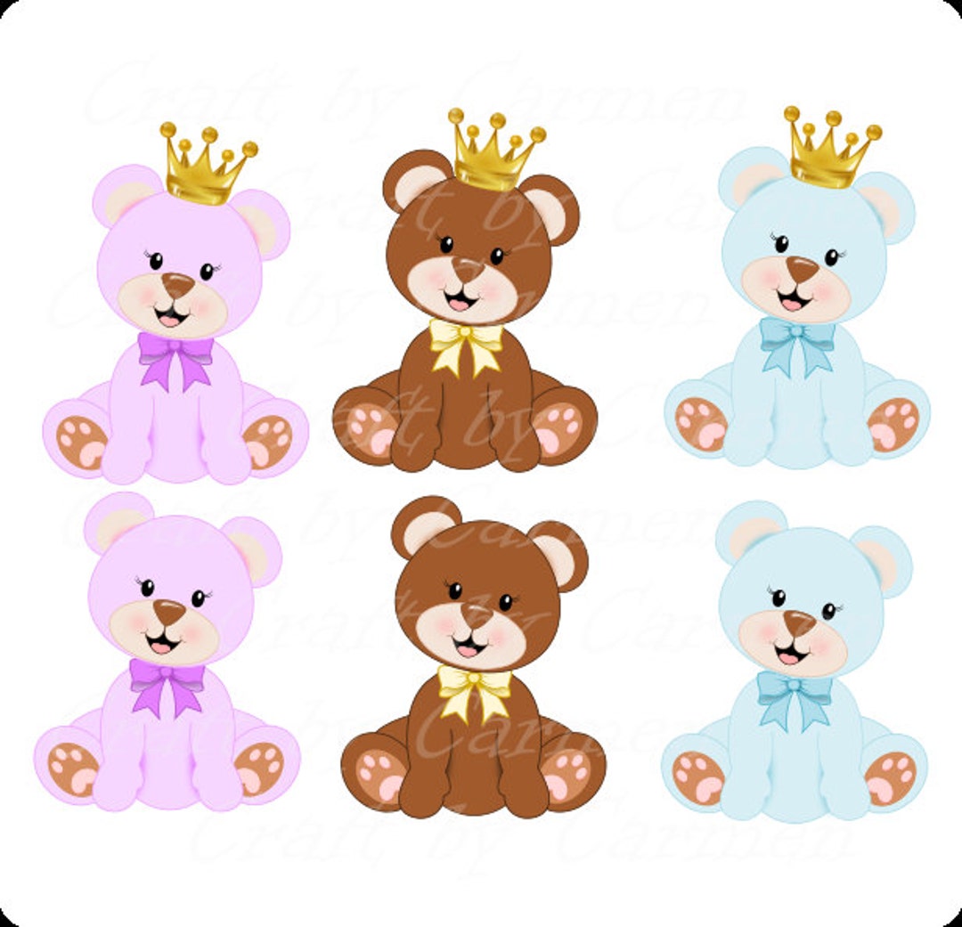Princess Teddy Bear Prince Teddy Bearcrown Sweet Teddy - Etsy